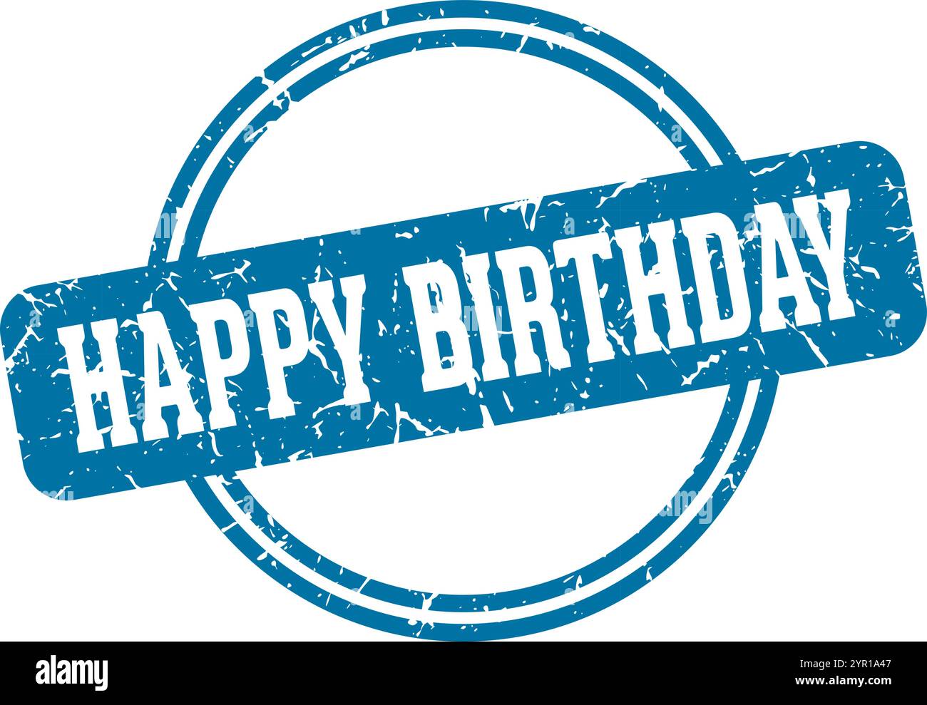 happy birthday round stamp isolated on transparent background. happy ...