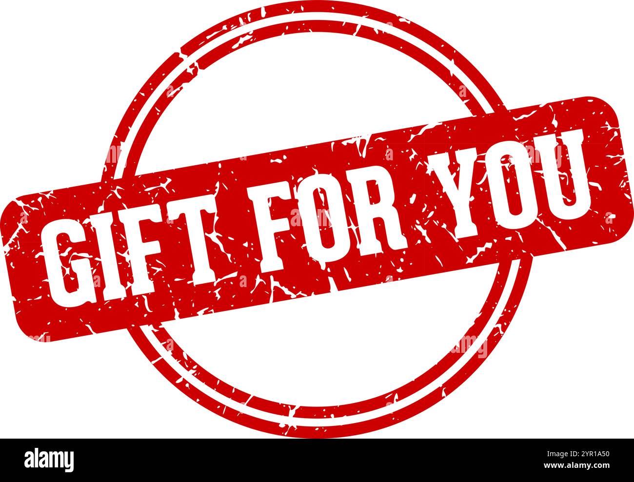 gift for you round stamp isolated on transparent background. gift for ...