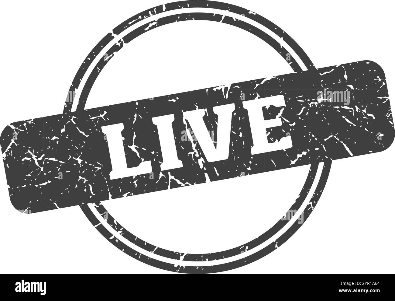 live round stamp isolated on transparent background. live stamp Stock ...