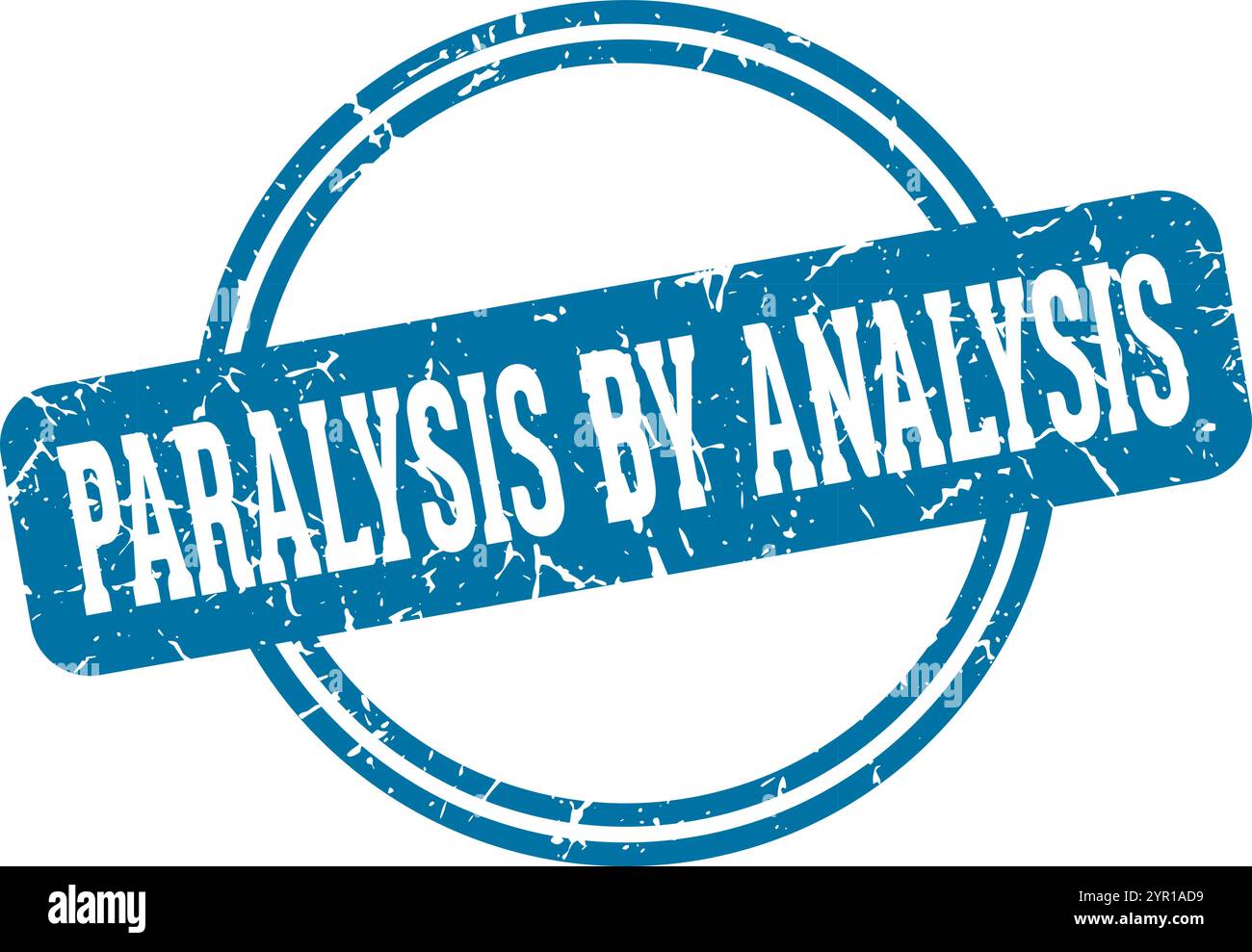 paralysis by analysis round stamp isolated on transparent background ...