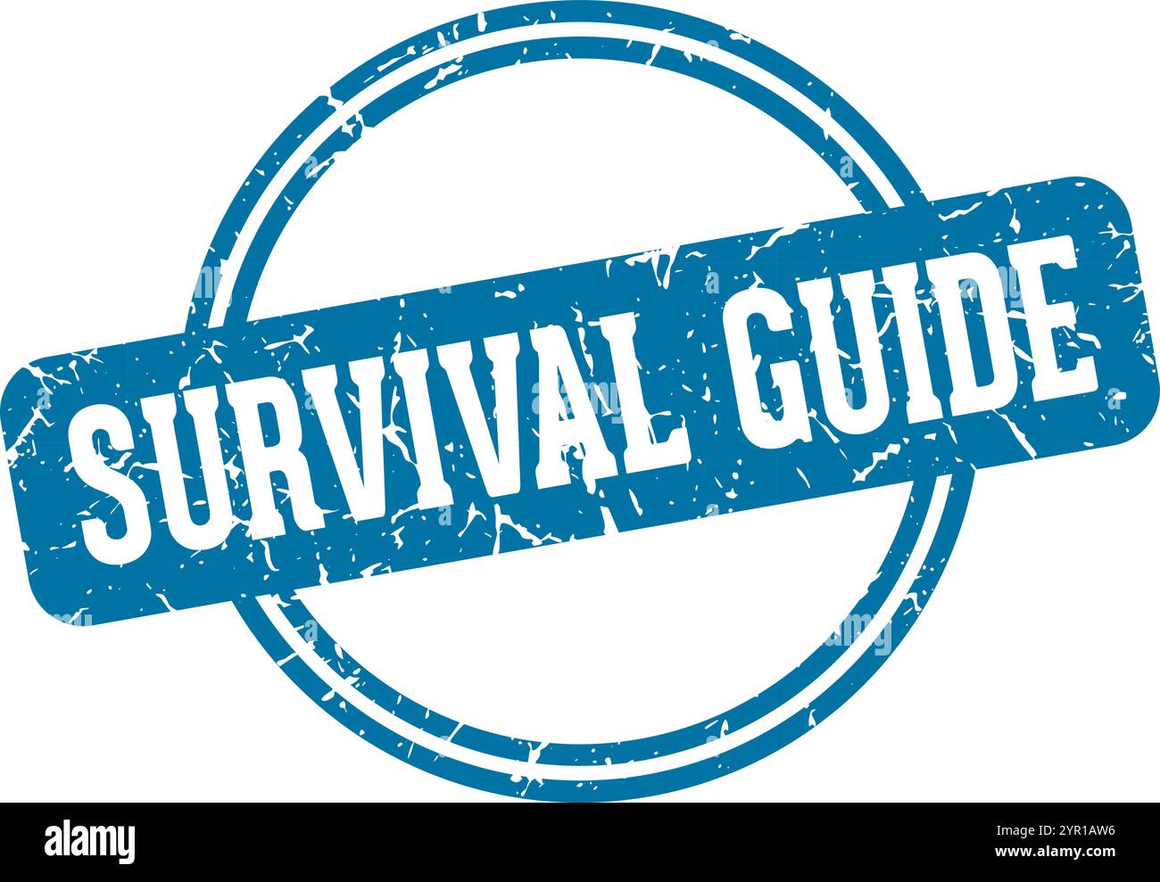 survival guide round stamp isolated on transparent background. survival ...