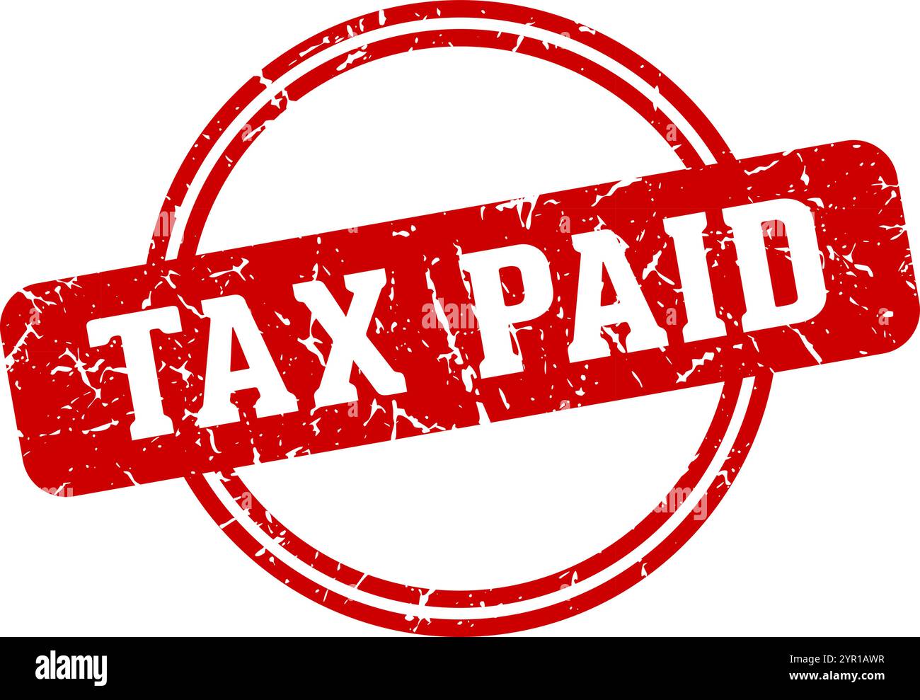 tax paid round stamp isolated on transparent background. tax paid stamp ...