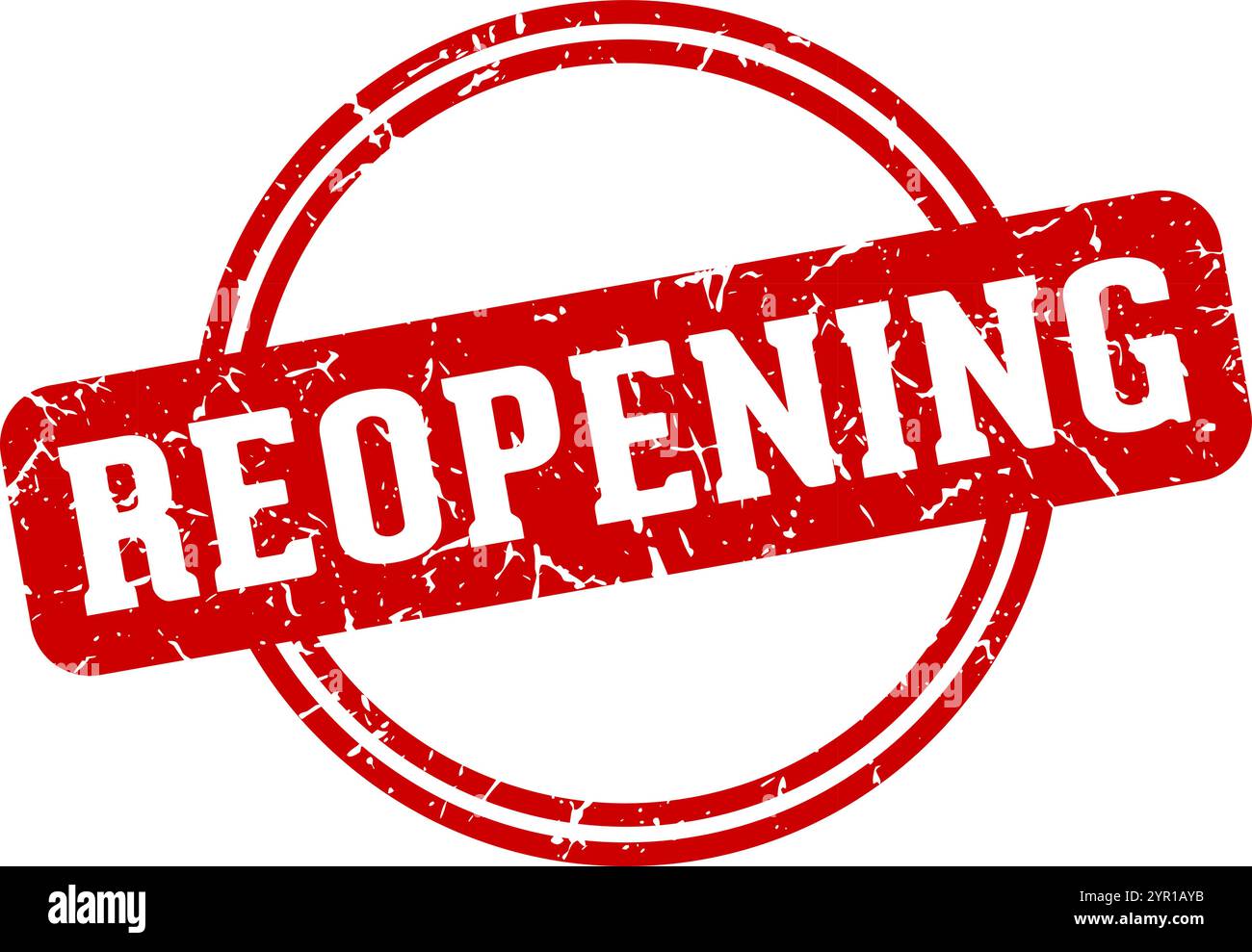 reopening round stamp isolated on transparent background. reopening ...