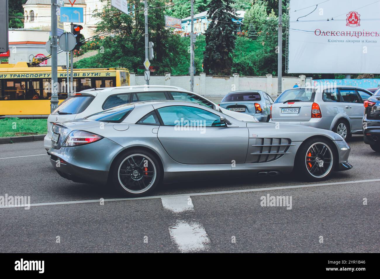 Kyiv, Ukraine - June 14, 2014: Mercedes-Benz SLR McLaren 722 Edition ...