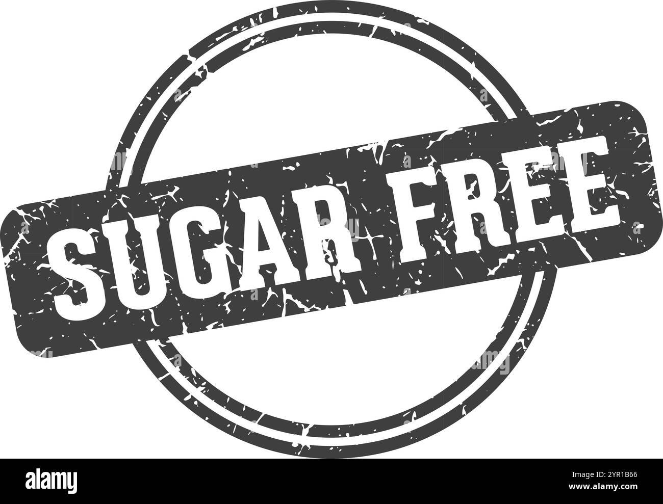 sugar free round stamp isolated on transparent background. sugar free ...
