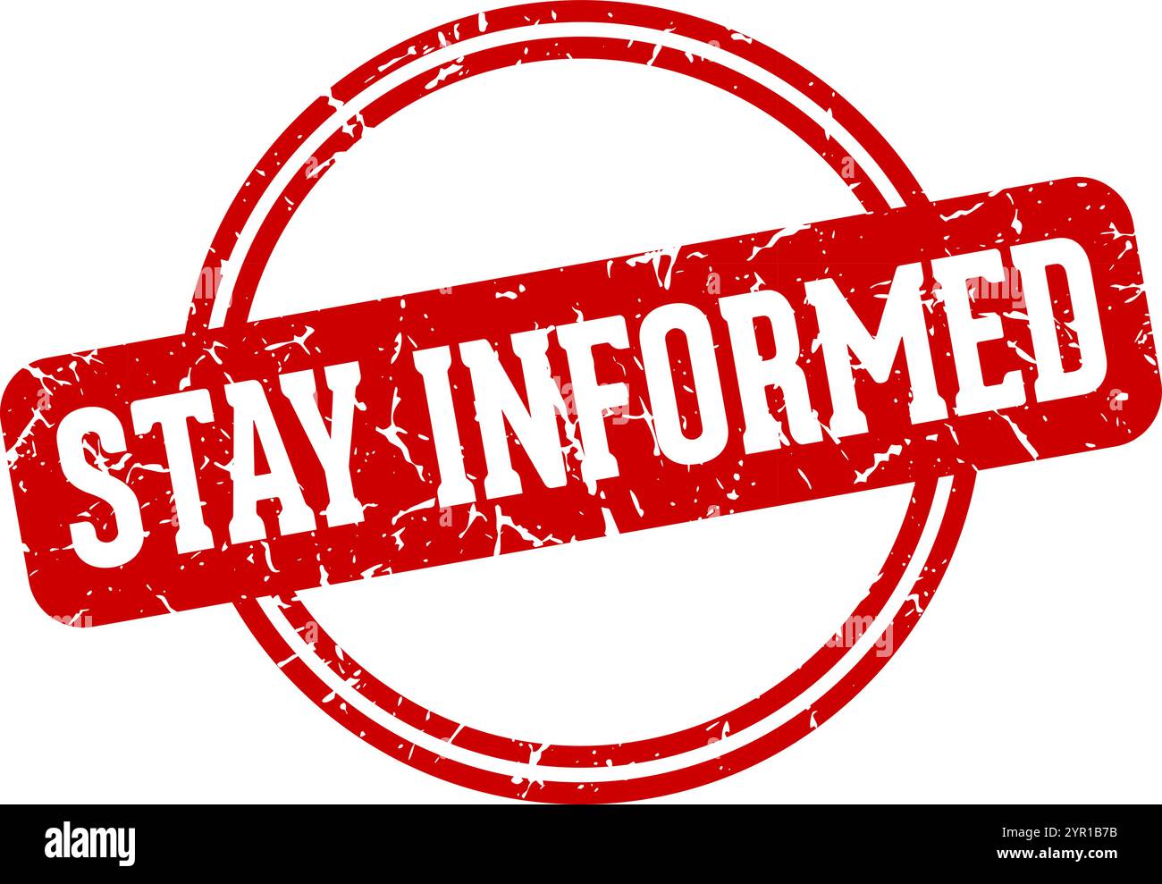 stay informed round stamp isolated on transparent background. stay ...
