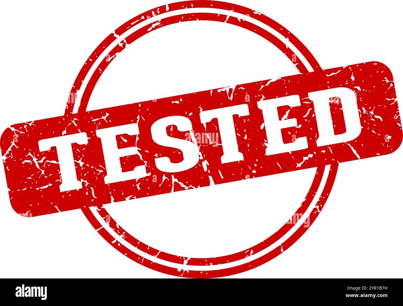 tested round stamp isolated on transparent background. tested stamp ...