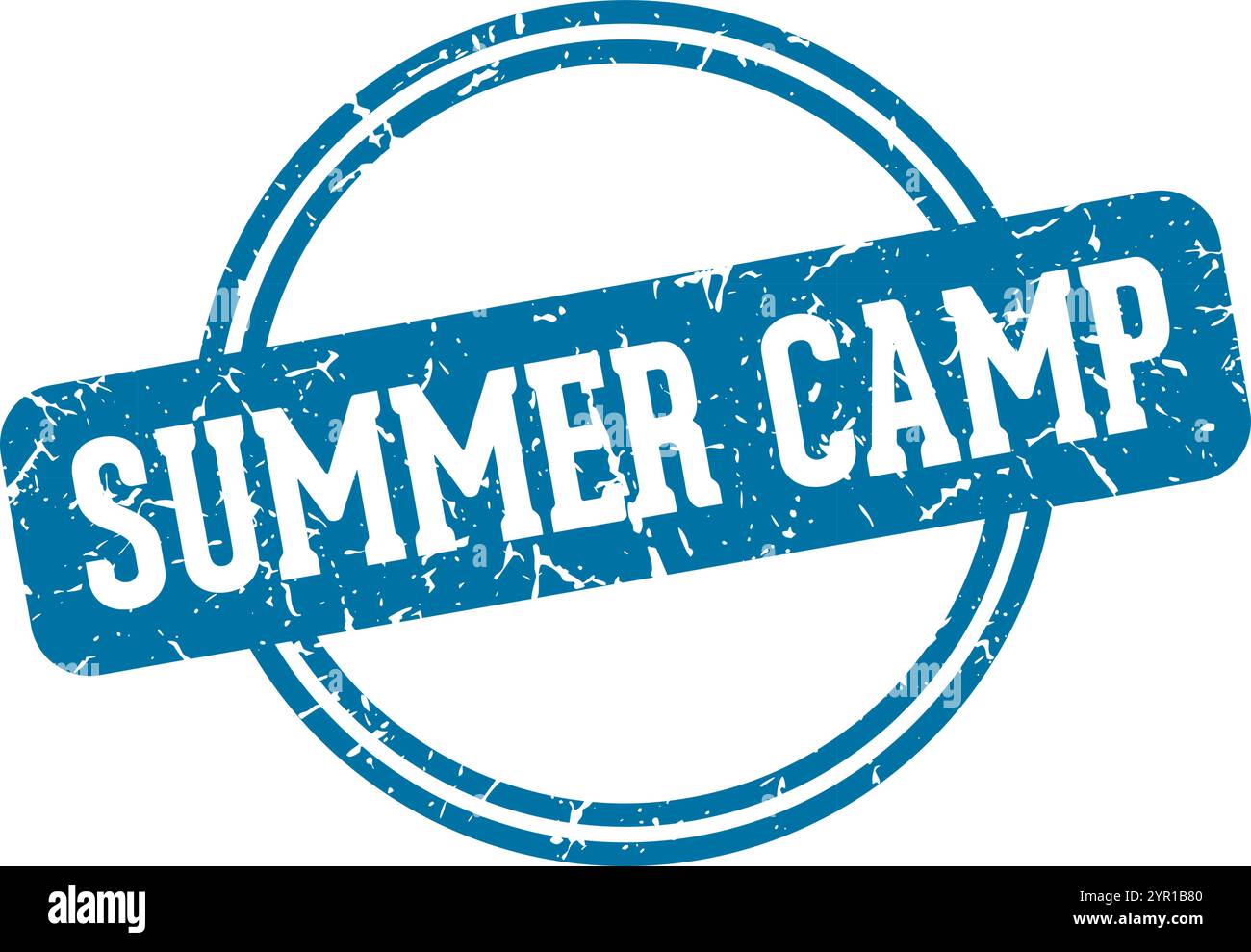 summer camp round stamp isolated on transparent background. summer camp ...