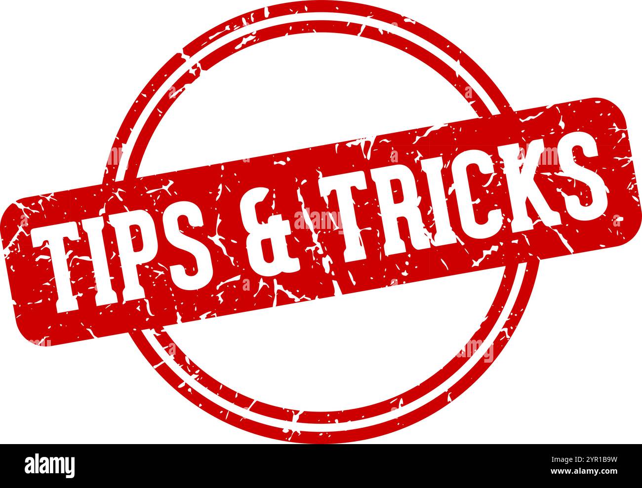 tips & tricks round stamp isolated on transparent background. tips ...