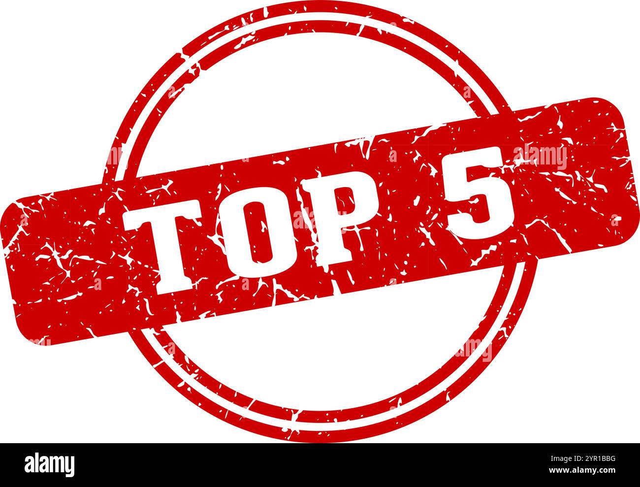 top 5 round stamp isolated on transparent background. top 5 stamp Stock ...