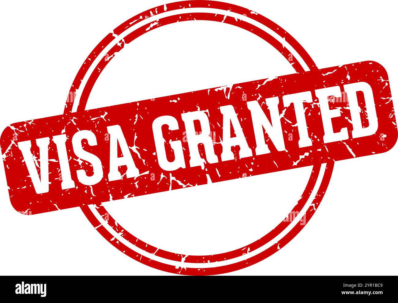 visa granted round stamp isolated on transparent background. visa ...