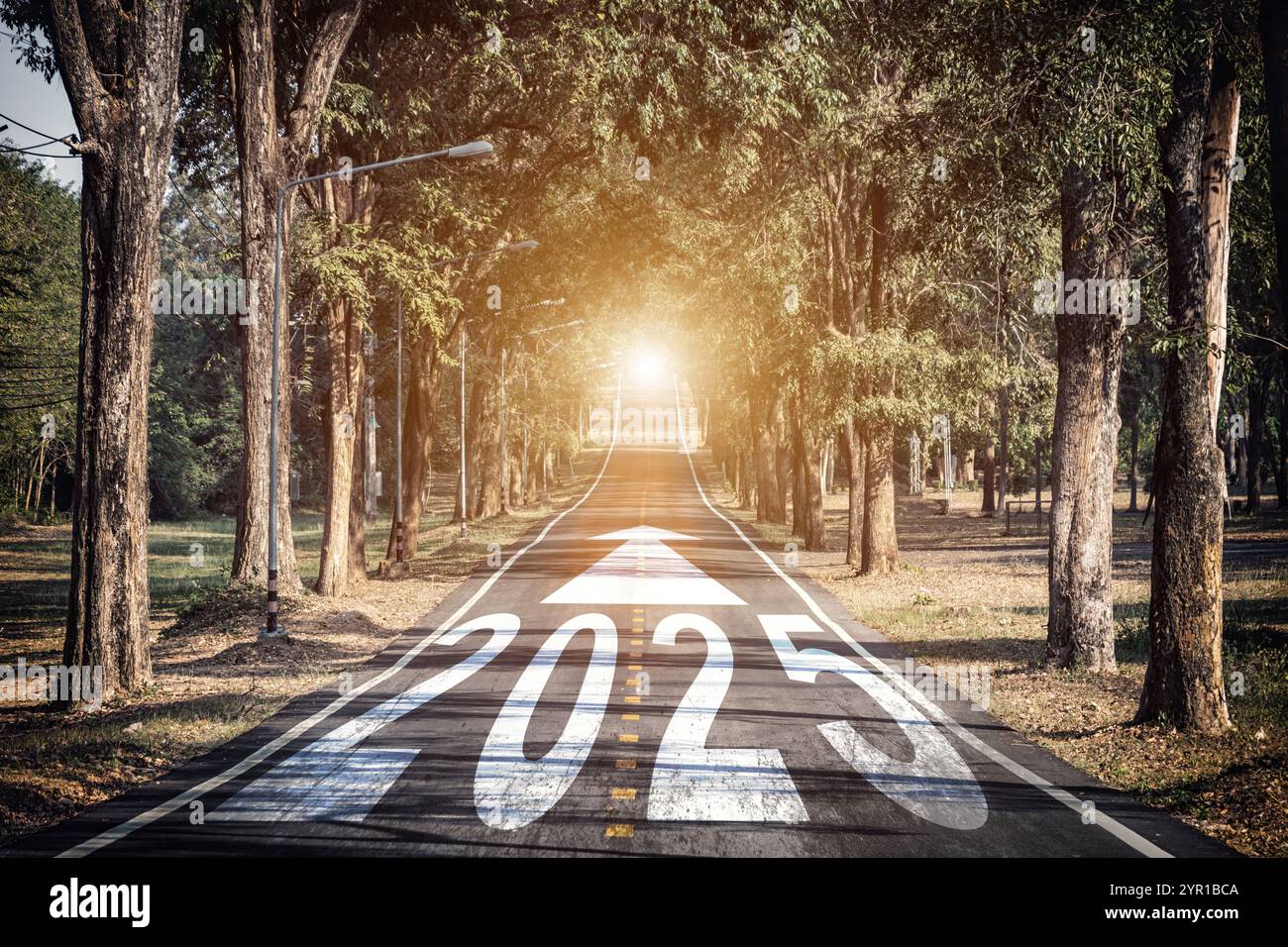 2025 road sign hi-res stock photography and images - Alamy