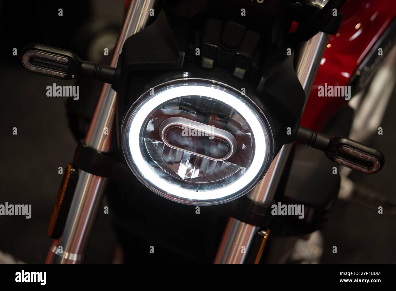 Photograph Of Motorcycle Front Light Motorcycle Headlight Stock