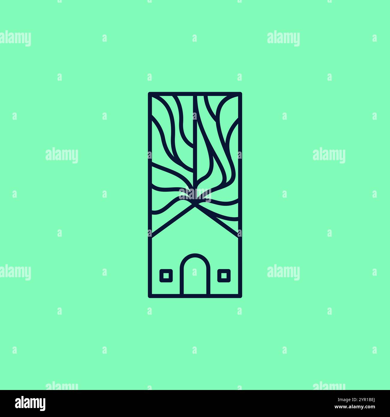Natural Home Logo. Green House logo vector template Stock Vector Image ...