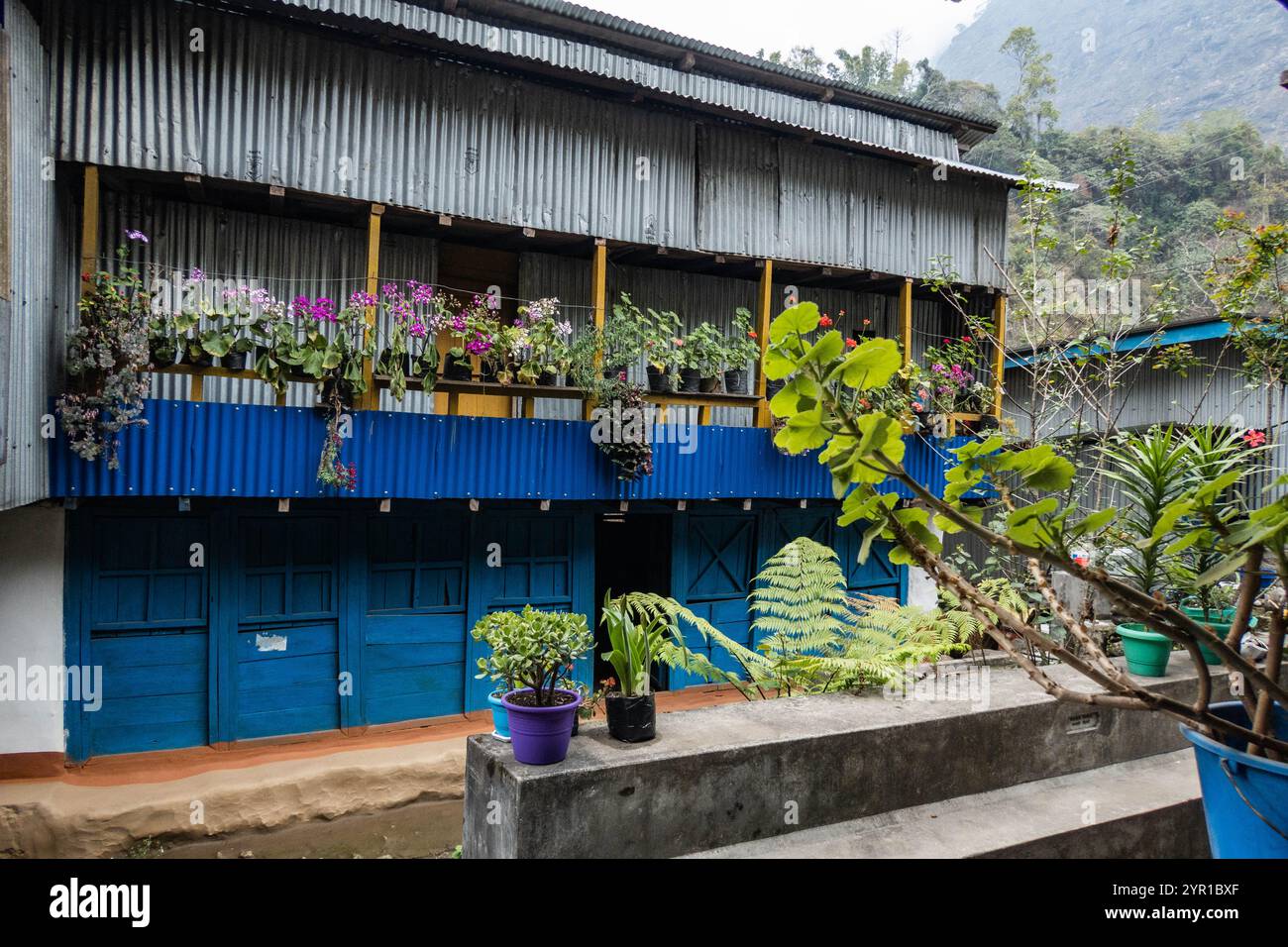 Traditional village scenes in the Himalayan foothills on the ...