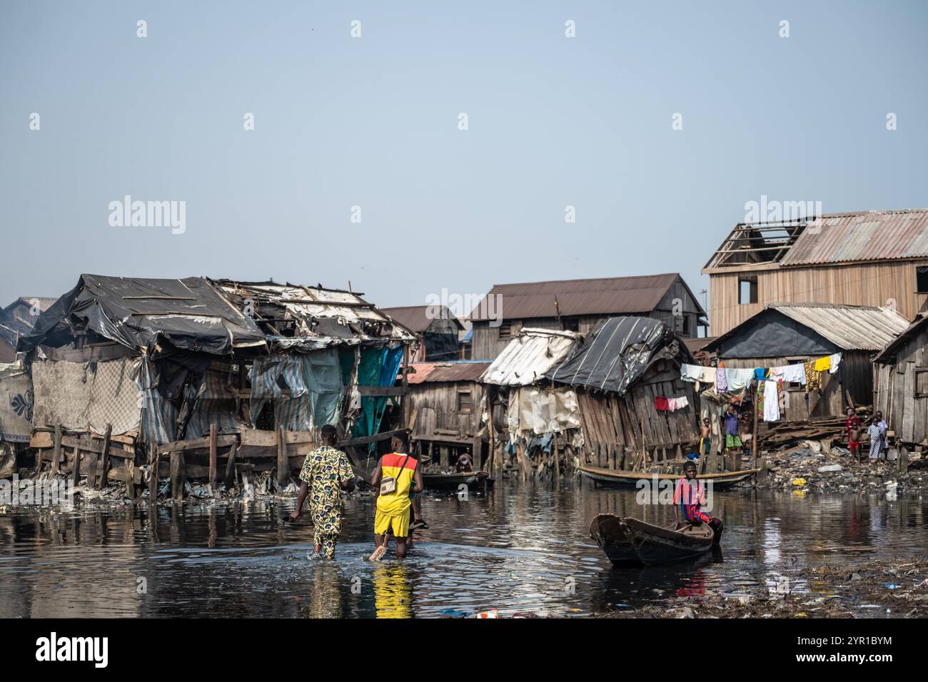 Lagos. 1st Dec, 2024. This photo taken on Dec. 1, 2024 shows the Makoko ...