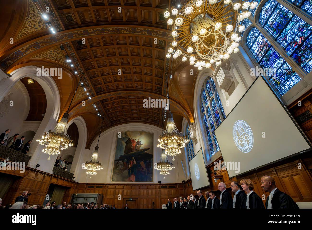 Judges at the International Court of Justice in The Hague, Netherlands ...