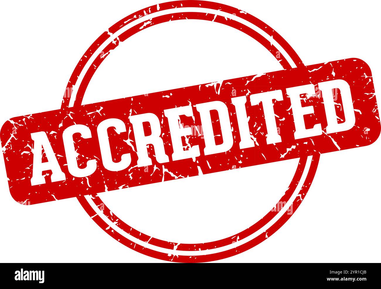 accredited round stamp isolated on transparent background. accredited ...
