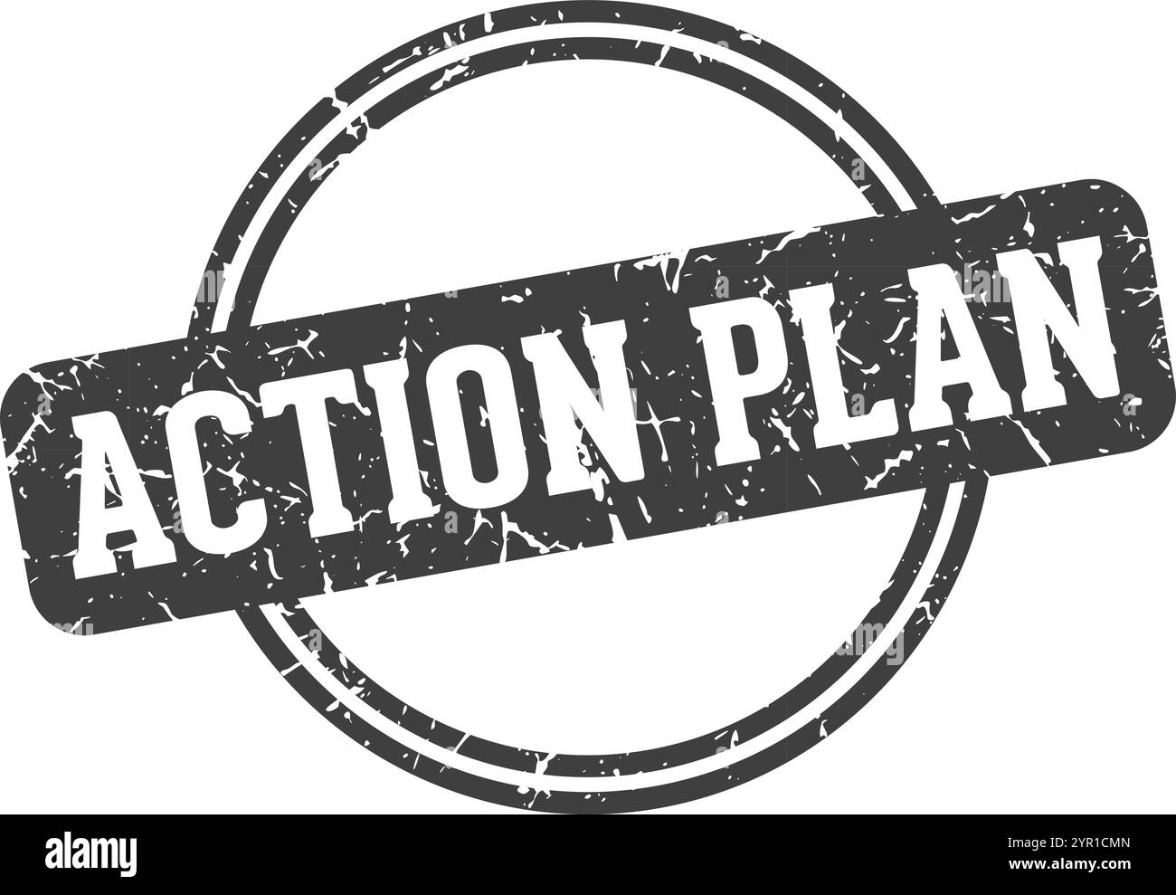 action plan round stamp isolated on transparent background. action plan ...