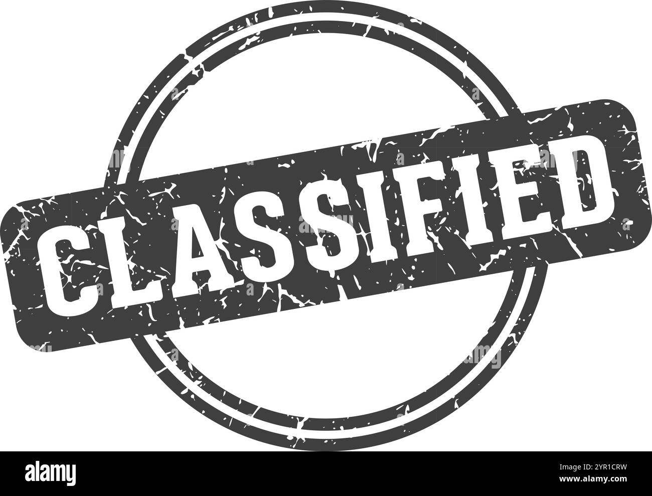 classified round stamp isolated on transparent background. classified ...