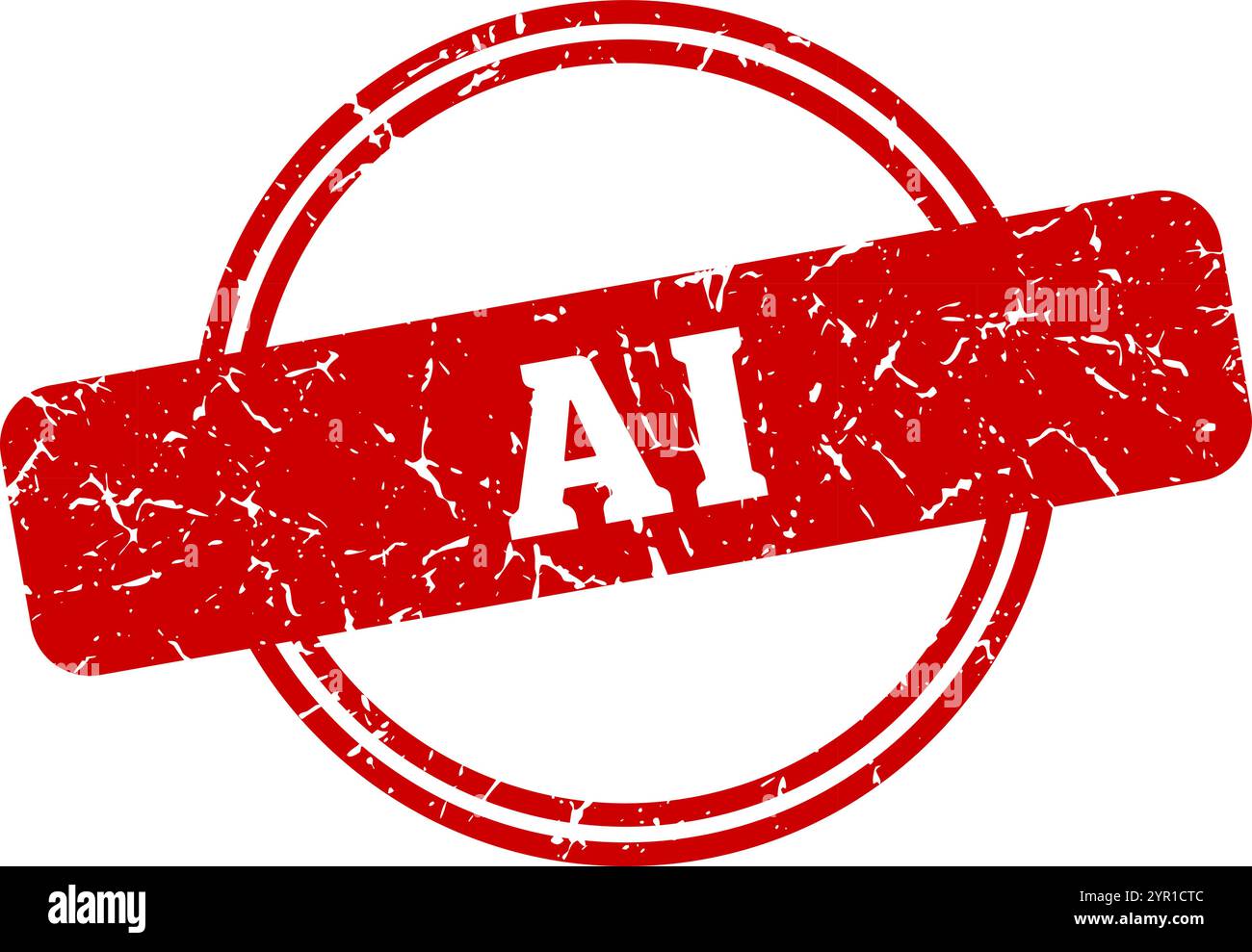 ai round stamp isolated on transparent background. ai stamp Stock Vector Image & Art - Alamy