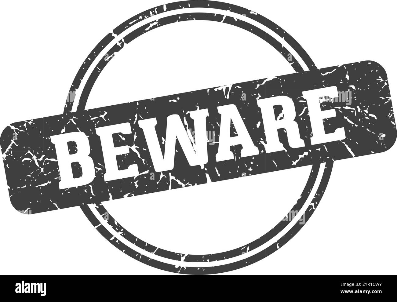 beware round stamp isolated on transparent background. beware stamp ...