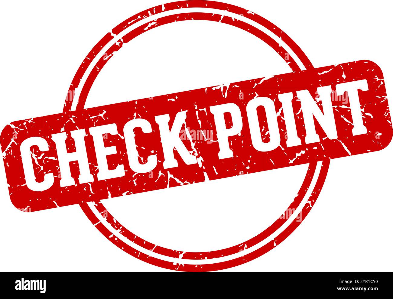 check point round stamp isolated on transparent background. check point ...