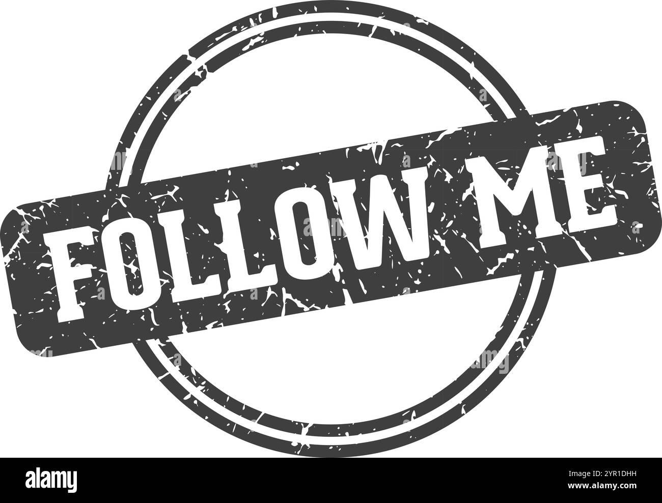 follow me round stamp isolated on transparent background. follow me ...
