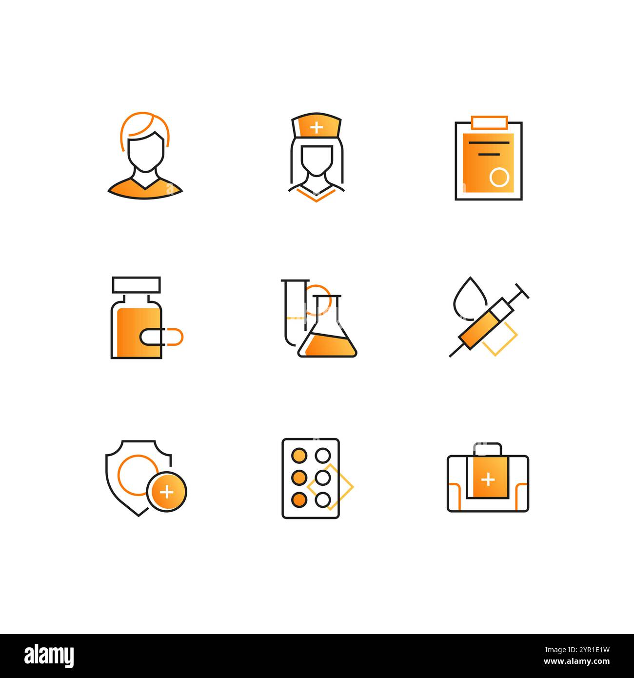 Line medical analysis laboratory Stock Vector Images - Alamy