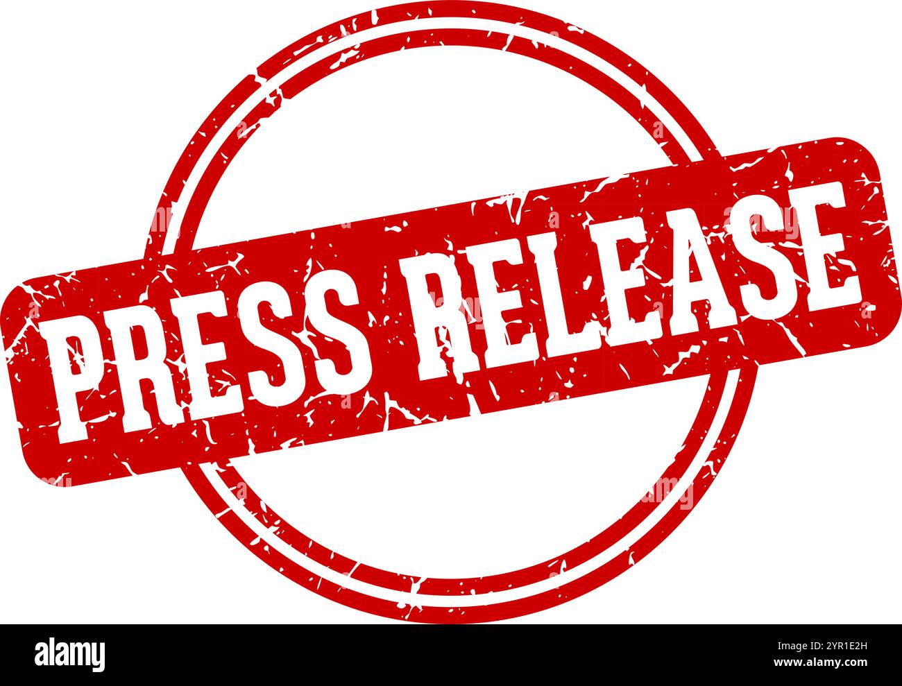 press release round stamp isolated on transparent background. press ...