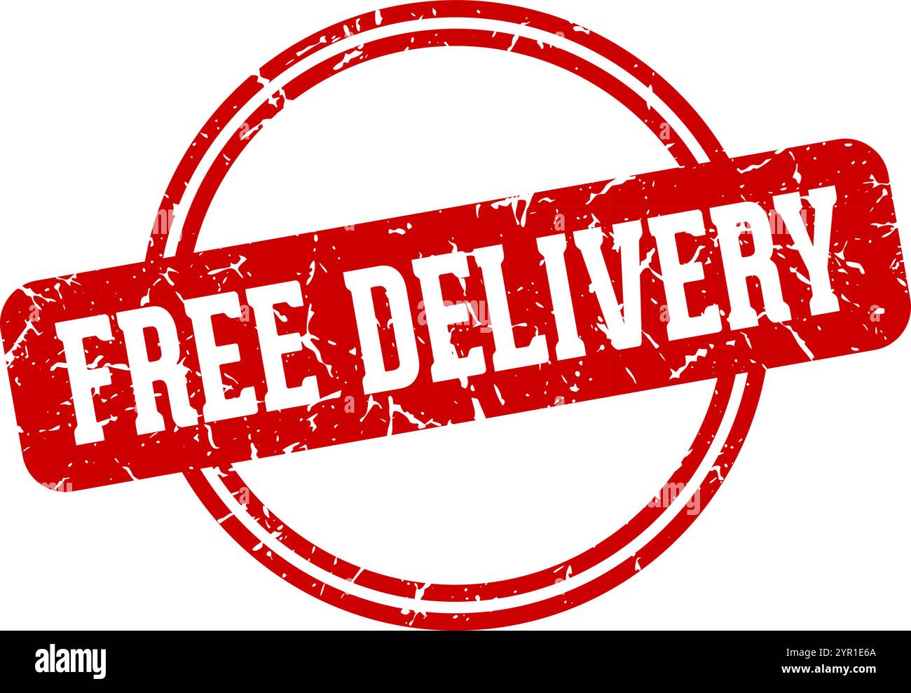 free delivery round stamp isolated on transparent background. free ...