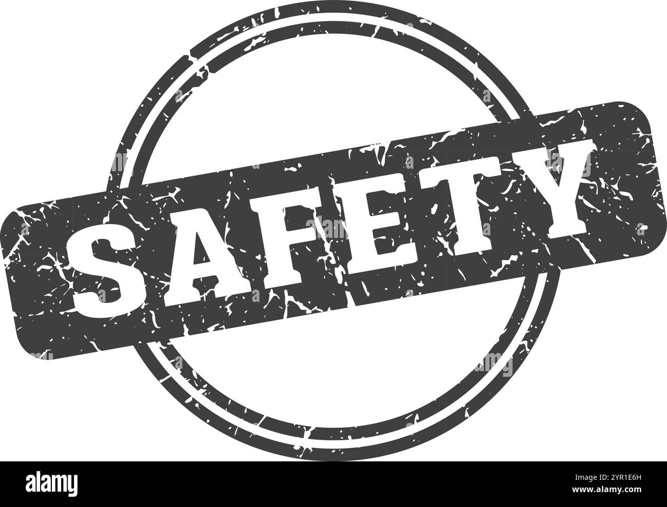 safety round stamp isolated on transparent background. safety stamp ...