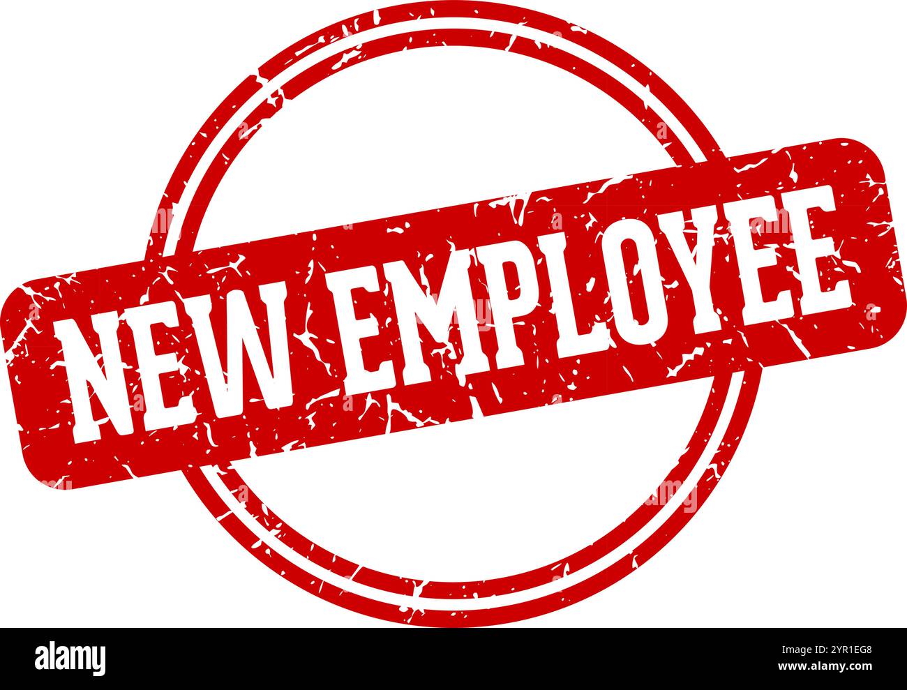 new employee round stamp isolated on transparent background. new ...