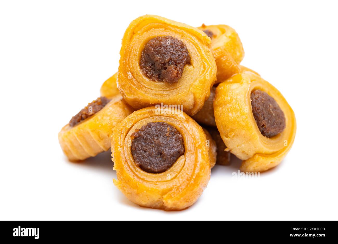 Turkish sweet dessert with honey Mabrum on white background Stock Photo ...