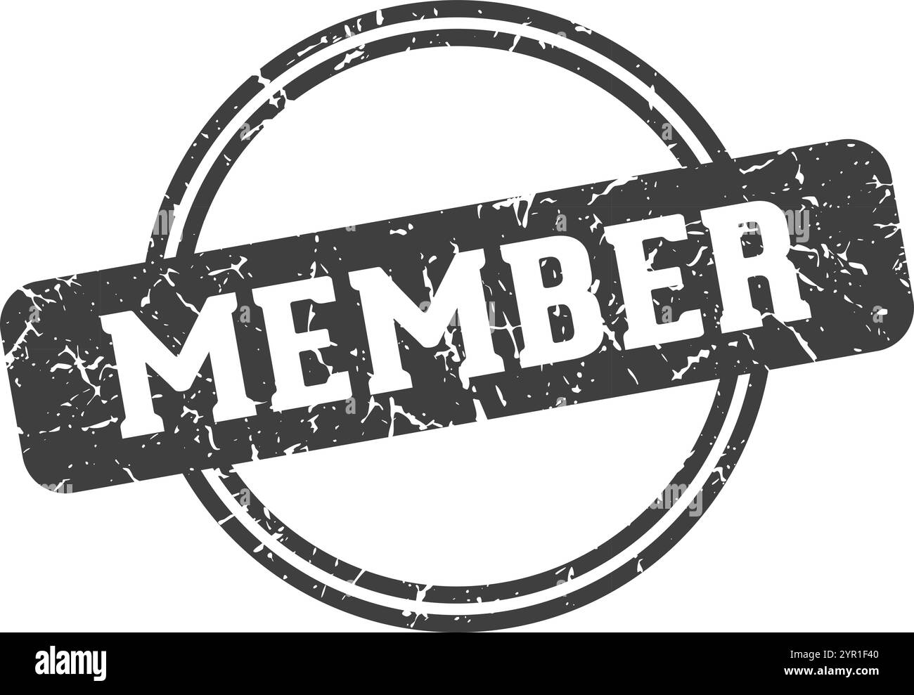 member round stamp isolated on transparent background. member stamp ...