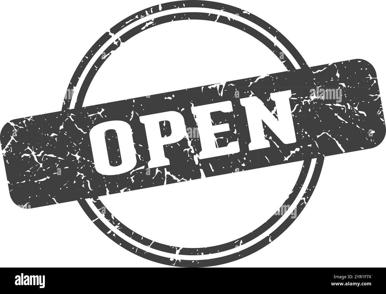 open round stamp isolated on transparent background. open stamp Stock ...