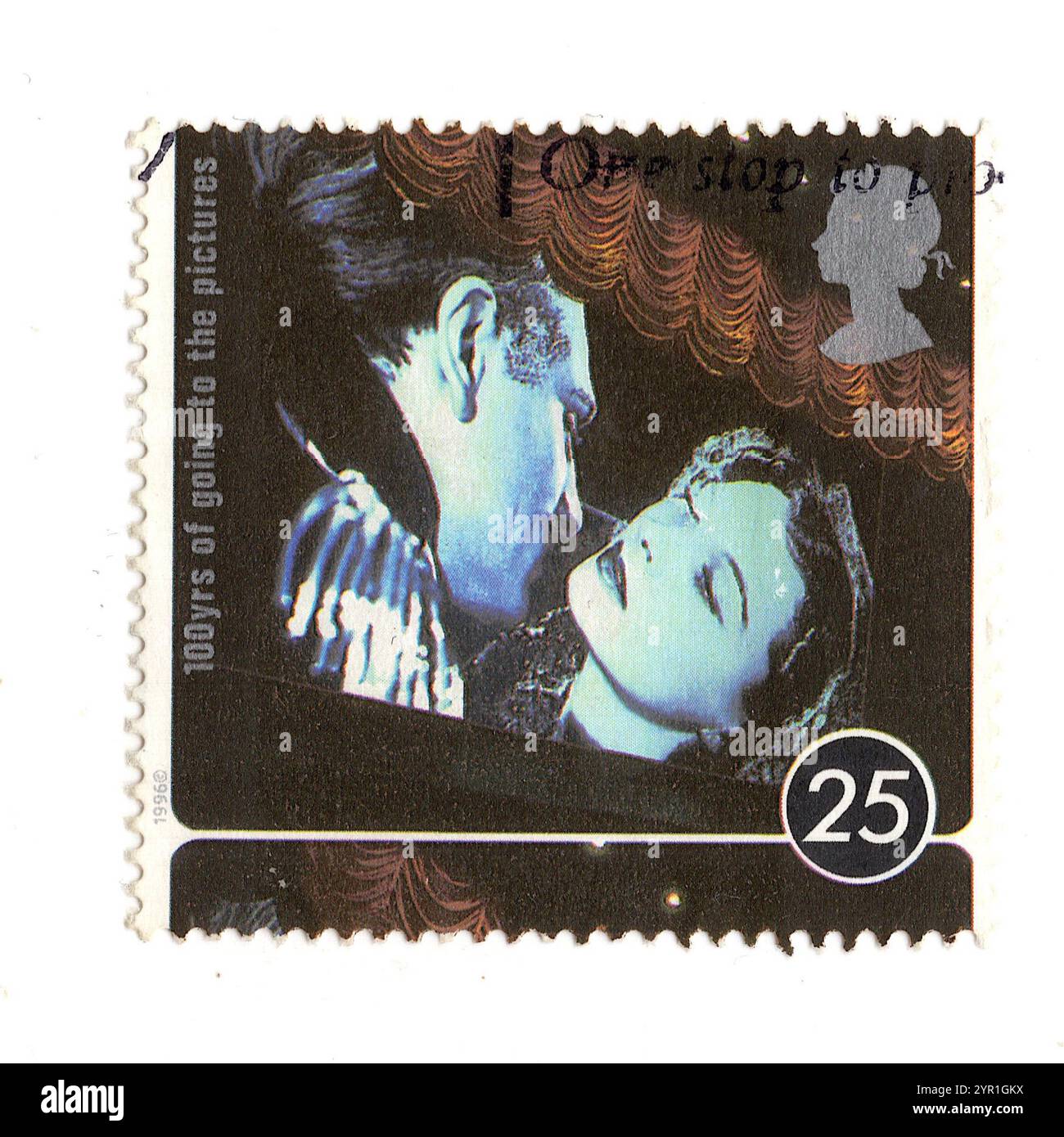 A vintage postage stamp from Great Britain featuring 100 Years of going ...