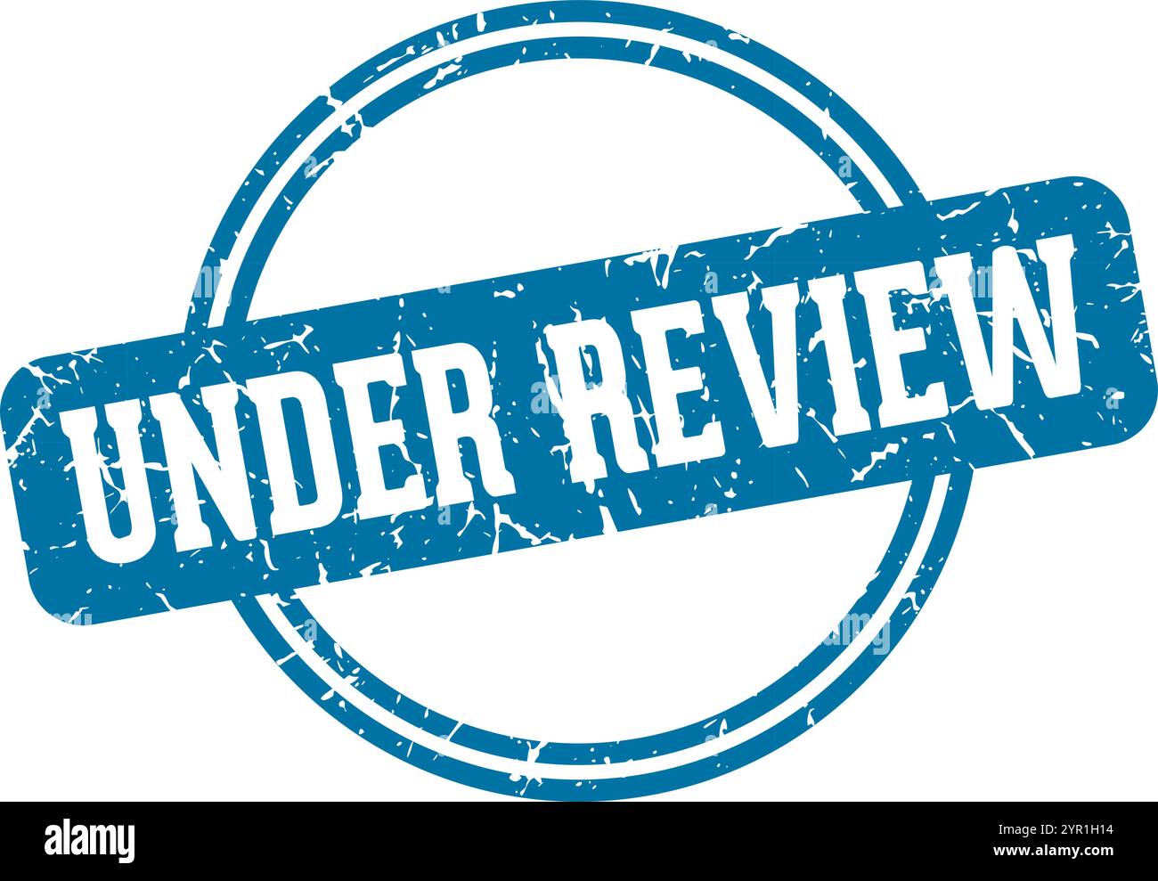 under review round stamp isolated on transparent background. under ...