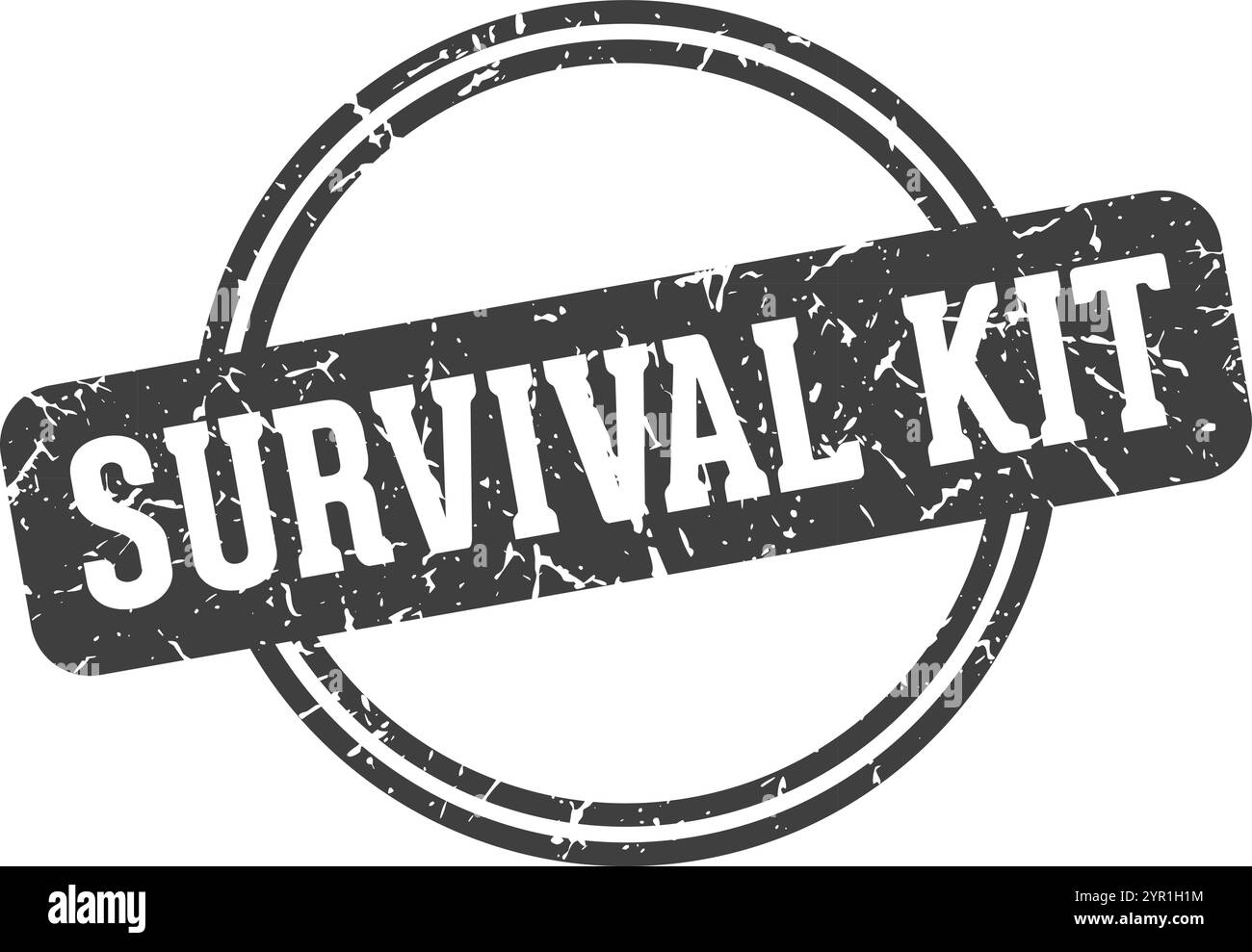survival kit round stamp isolated on transparent background. survival ...