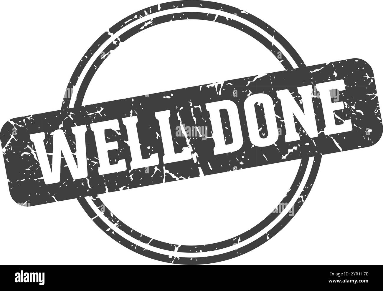 well done round stamp isolated on transparent background. well done ...