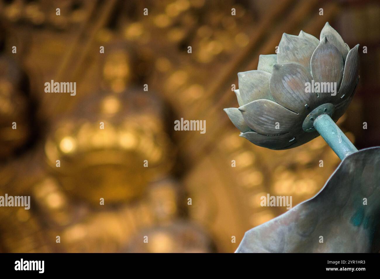 Buddhist lotus statue, architectural detail in the Todai-ji buddhist ...