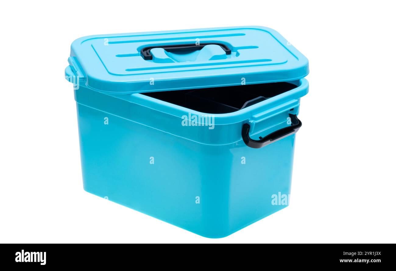 Picnic box isolated on white background Stock Photo - Alamy