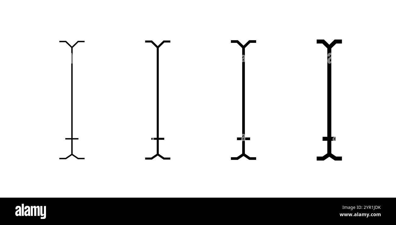 An outline icon with a pointer and text element, designed for ...