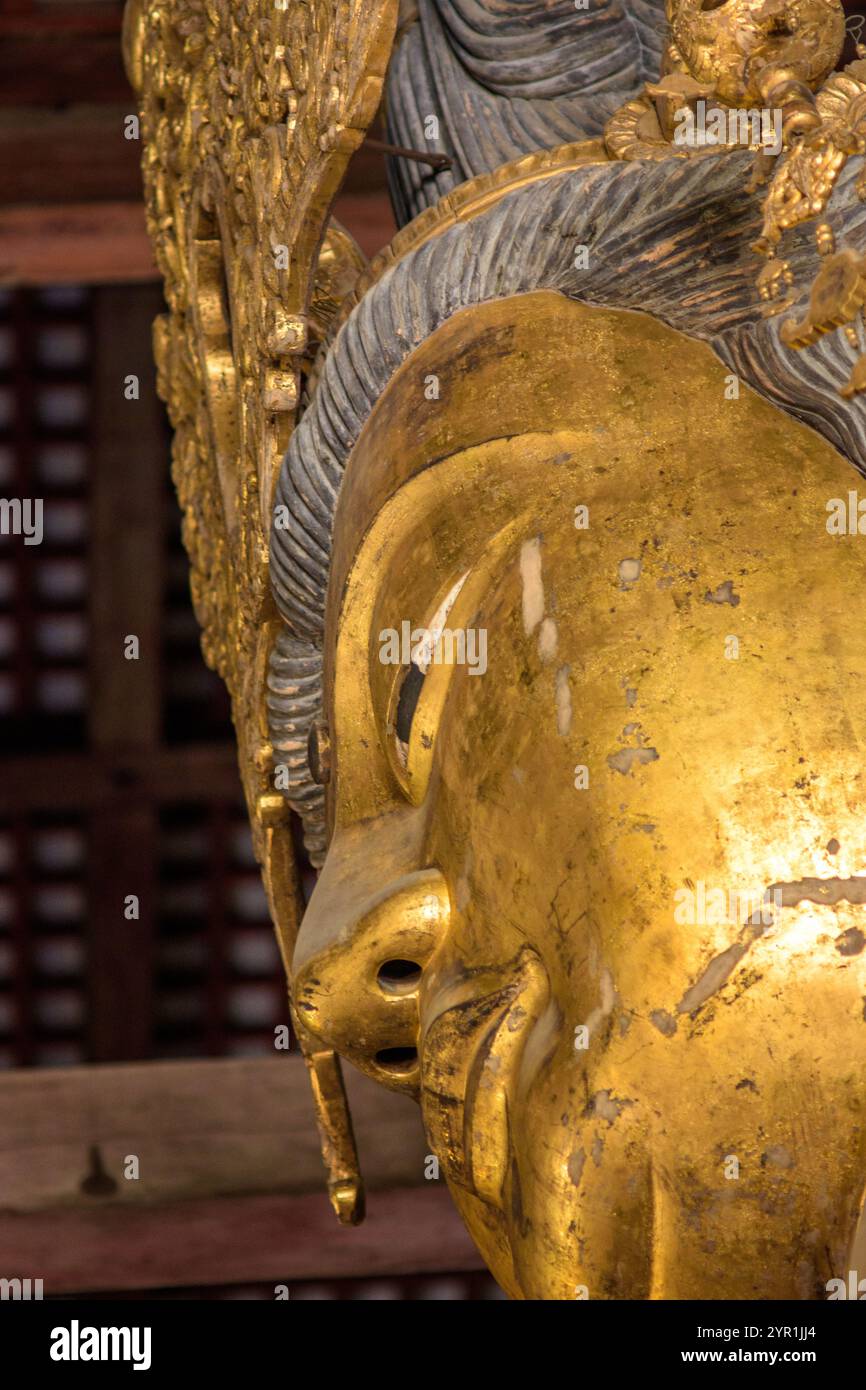 Buddha statue in the Todai-ji buddhist temple in Nara, ancient capital ...