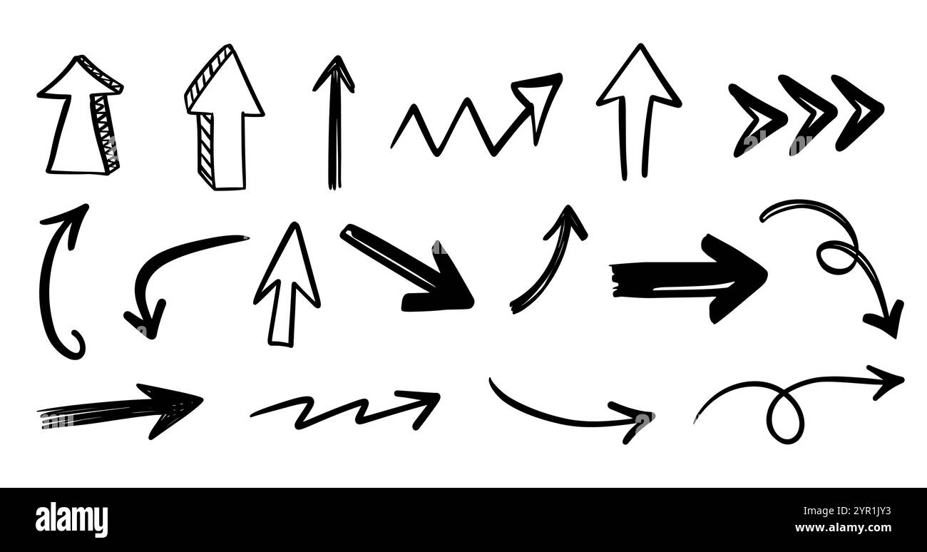 Illustration different shapes arrows hi-res stock photography and ...