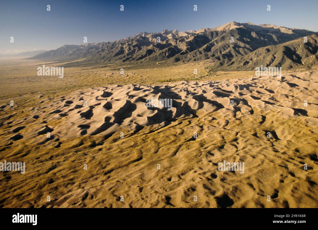 Aerial view of Great Sand Dunes Wilderness in Great Sand Dunes National ...