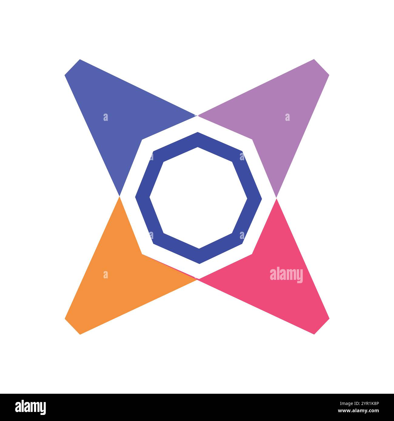 Octagon emblem hi-res stock photography and images - Alamy
