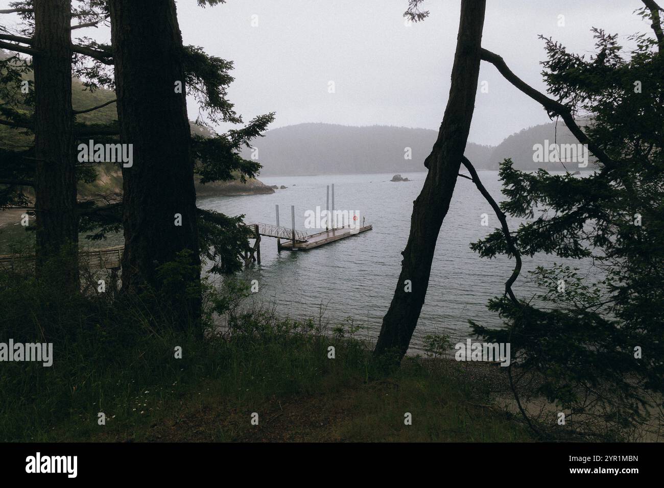 Dock at Rosario Head on cloudy day near Deception Point Stock Photo - Alamy