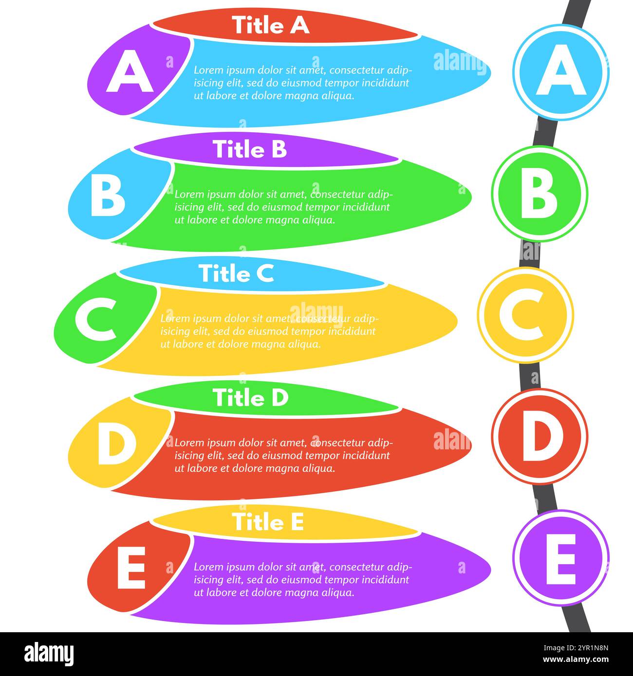 Five steps infographic design elements. Step by step infographic design ...