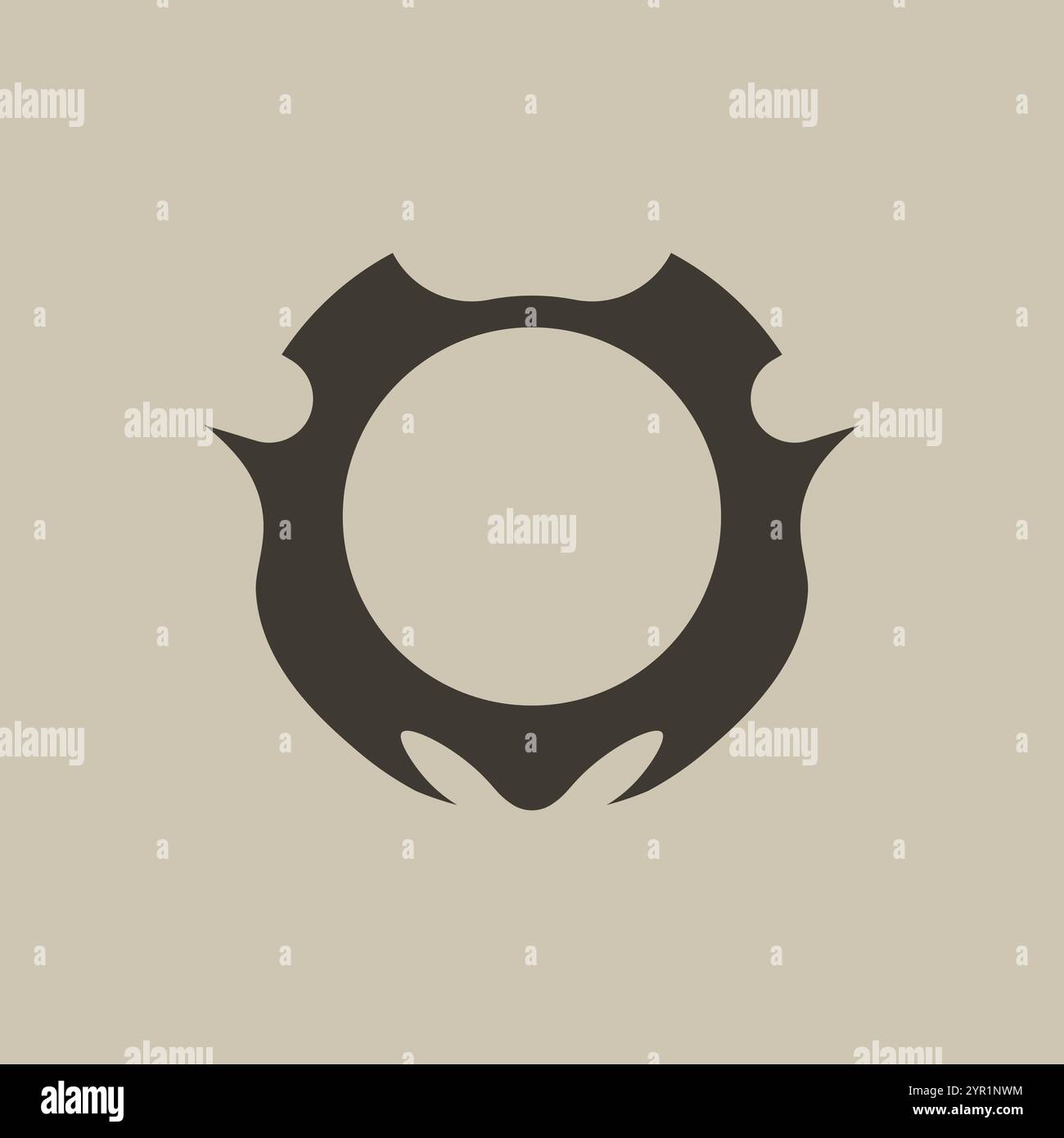Gothic and scifi inspired avatar frame in black, featuring a round ...